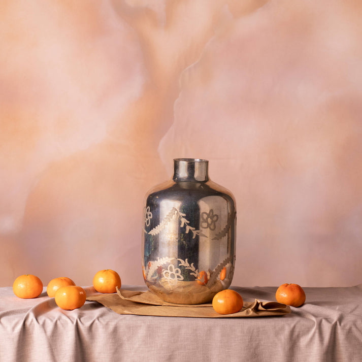 Riga Decorative Glass Vase – Peacock Life by Shabnam Gupta