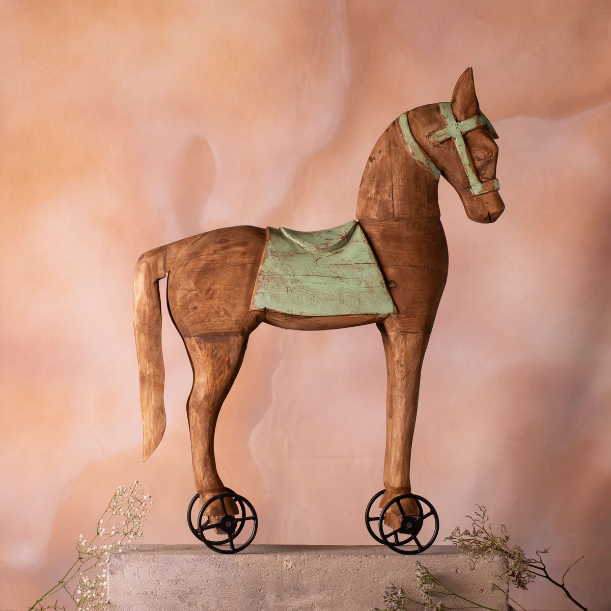 Rodeo Horse on Wheels Decor – Peacock Life by Shabnam Gupta