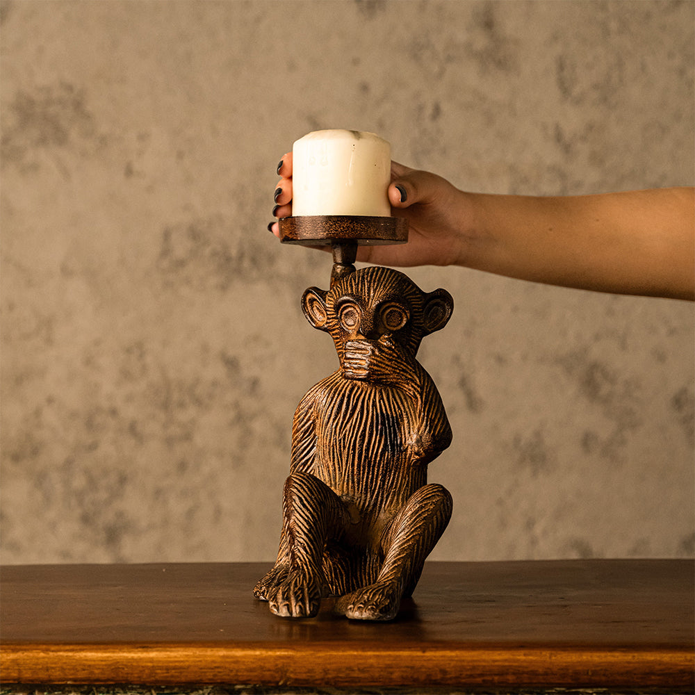 Nutty Monkey Candle Holder – Peacock Life by Shabnam Gupta