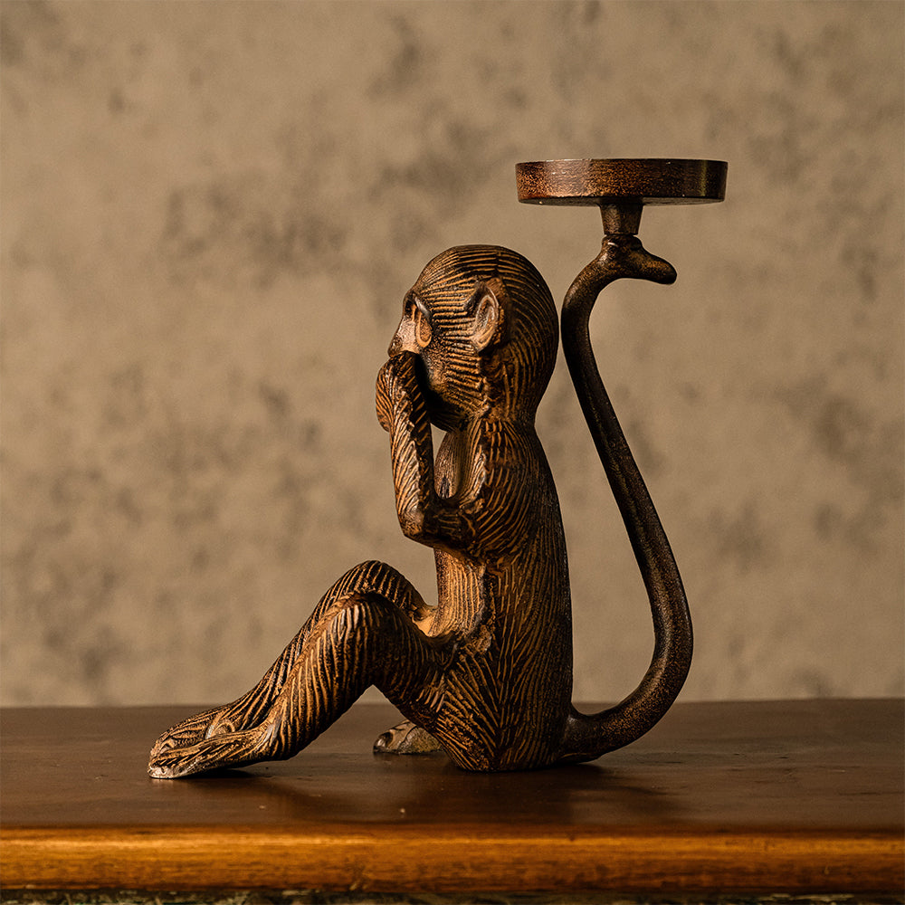 Nutty Monkey Candle Holder – Peacock Life by Shabnam Gupta