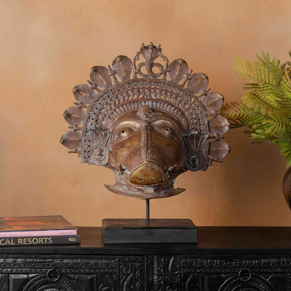 Long Bhuta Mask (One of One) – Peacock Life by Shabnam Gupta