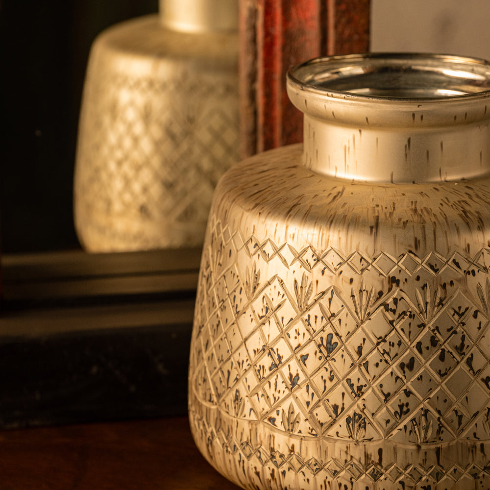 Pewter Finish Kalash Vase – Peacock Life by Shabnam Gupta