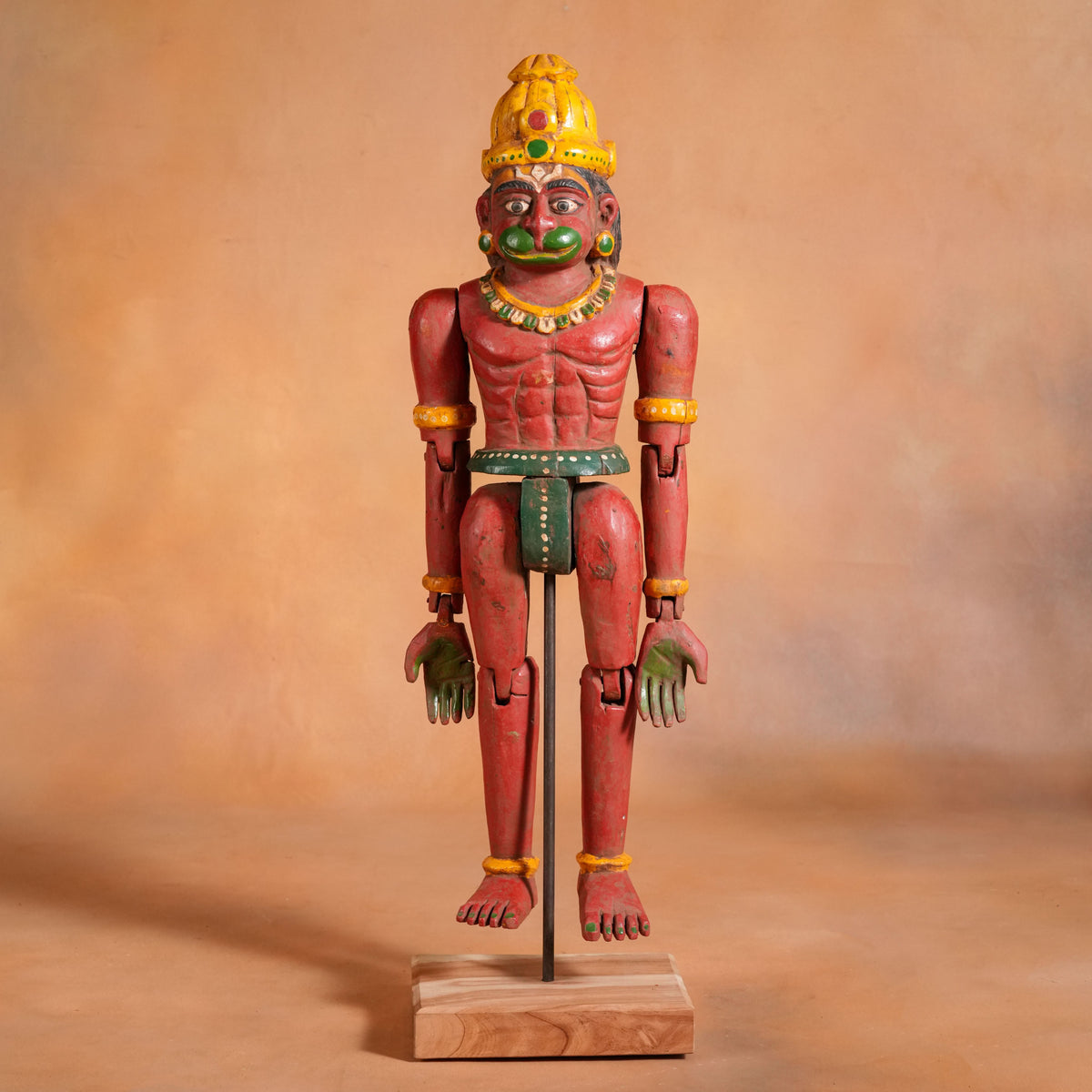 Vintage Hanuman Wooden Puppet (One of One) – Peacock Life by Shabnam Gupta